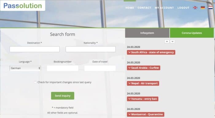 TravelSpirit en Passolution: online tool met internationale reisregels - TravMagazine