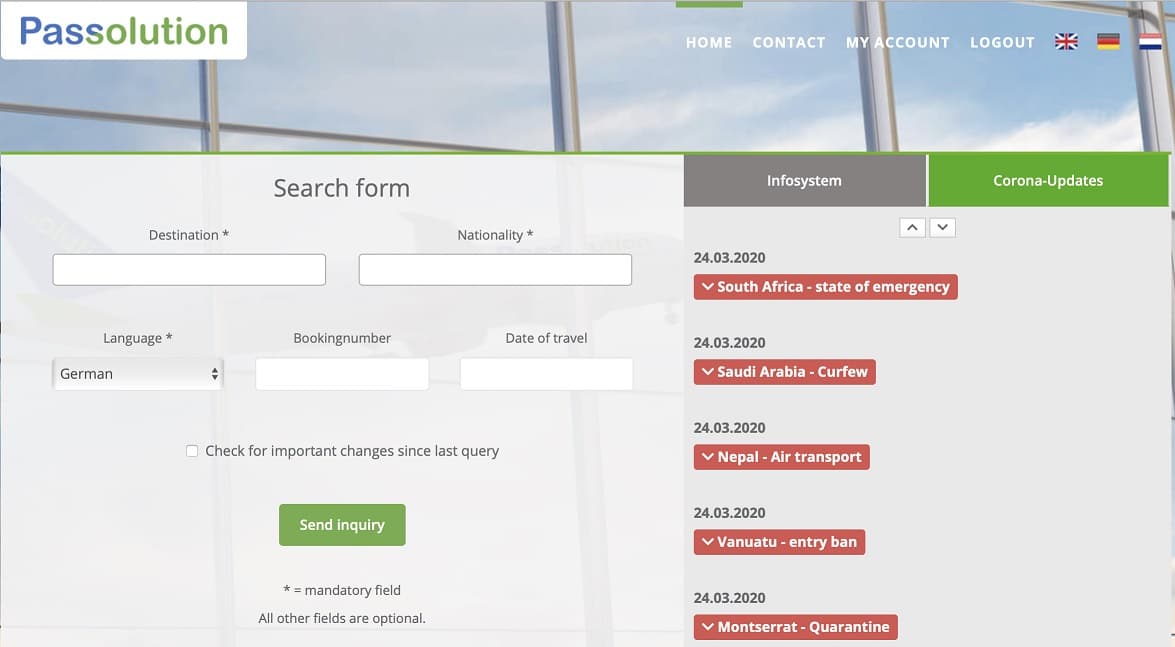 TravelSpirit en Passolution: online tool met internationale reisregels - TravMagazine