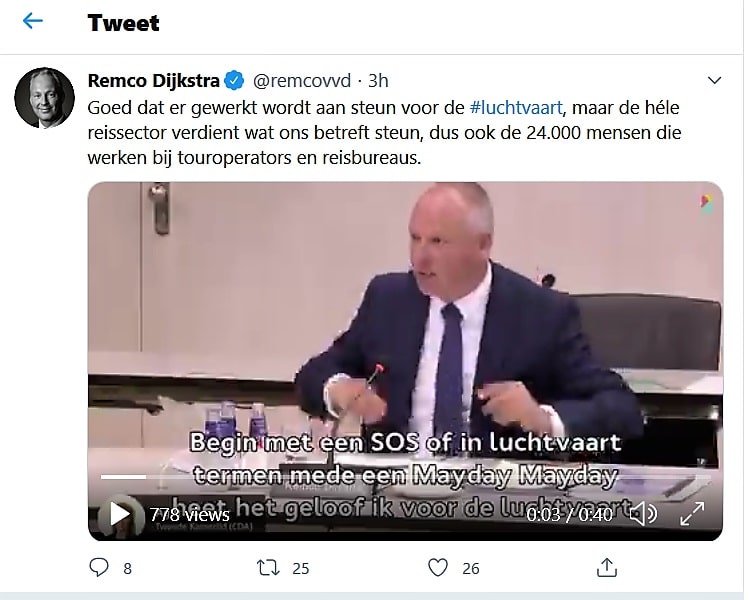 Remco Dijkstra, VVD, screenshot - TravMagazine
